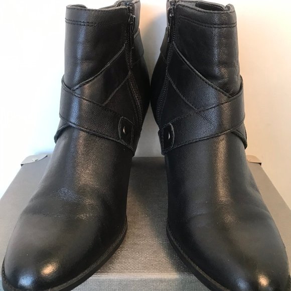 a.n.a | Shoes | Ana Black Leather Ankle Boot | Poshmark